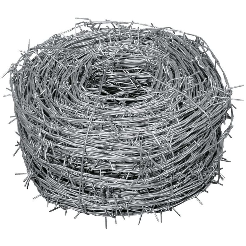 Fil de fer barbelé galvanisé 100m pour jardinage et bricolage