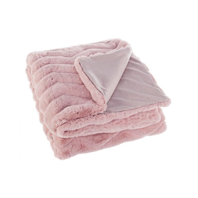 2x Plaid rose 120x150 en tissu