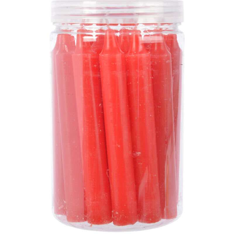 Mini bougies rouges h. 10,5 cm x dia 1,3 cm