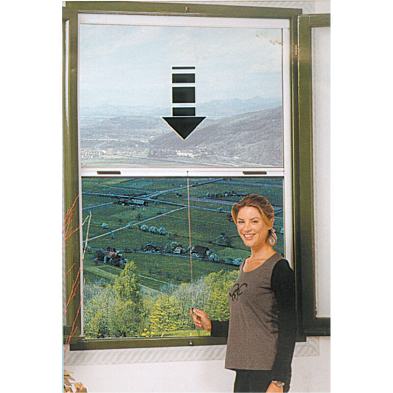 Zanzariera avvolgibile verticale 120x160 marrone