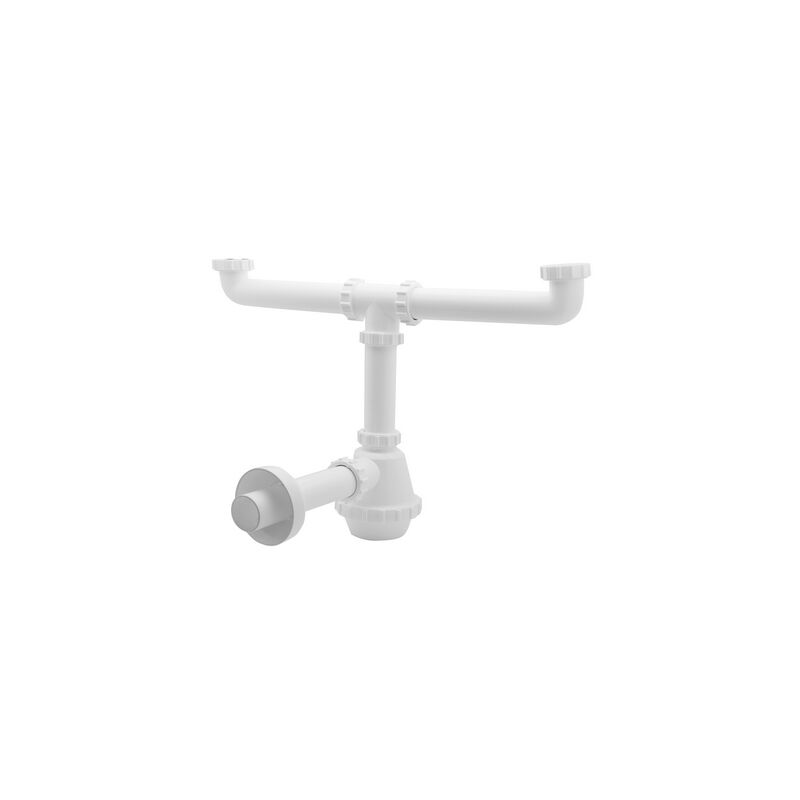 Siphon PVC 2 voies pour évacuation 40 mm