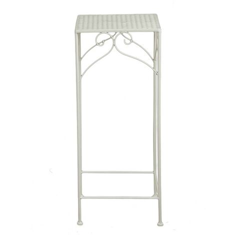 Colonne en métal Milena 1-3 carrée haute blanc 30x30x73 cm