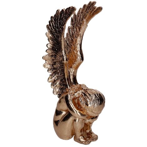 Angelo en résine dorée 20x11x40cm