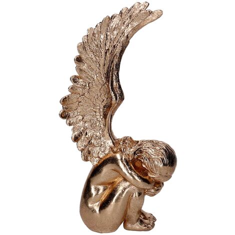 Angelo en résine dorée 20x11x40cm