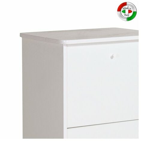 Meuble avec table à repasser Tiroirs en bois mélaminé blanc cm 44x57xH.89