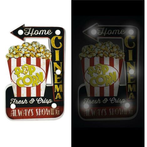 Plaque métal Popcorn a/led cm25x40,5x5