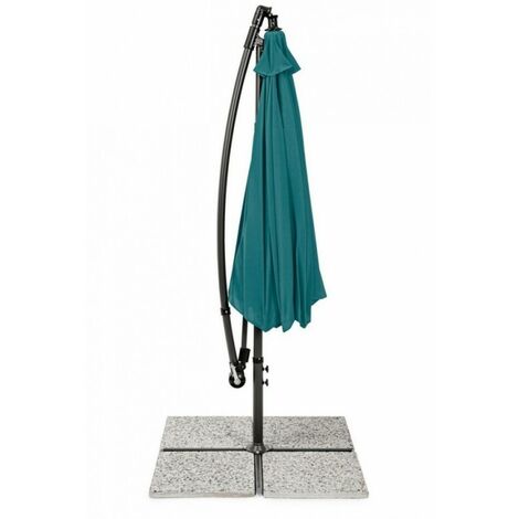 Parasol de jardin avec bras 360° Texas cm 300x h260 Anthracite-Paon