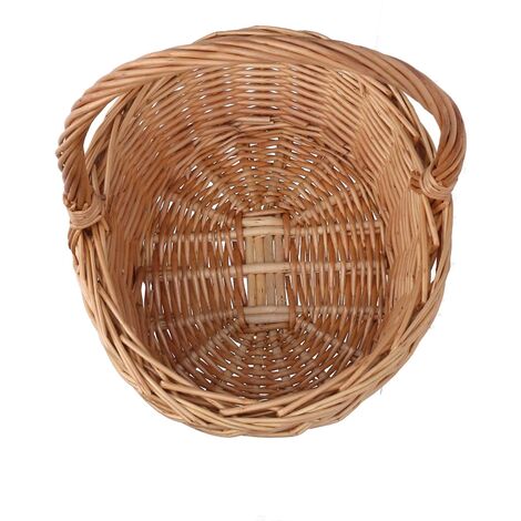 Panier en osier naturel ovale 17x20h8/21