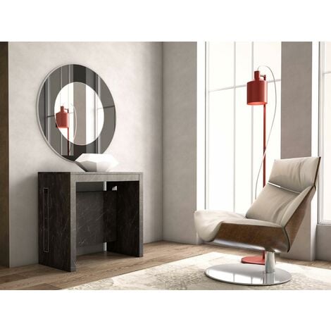 Table Console Transformable en marbre noir