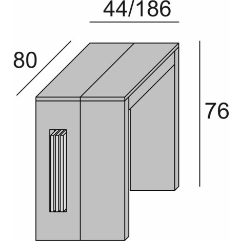 Table Console Transformable en marbre noir