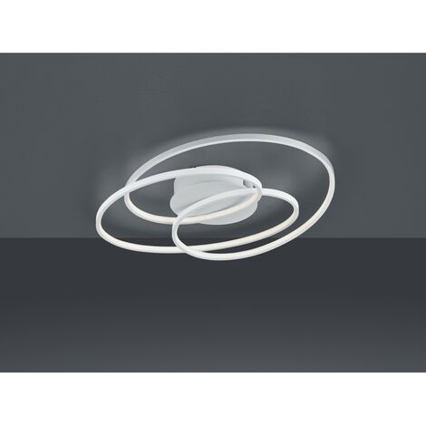 Gale Plafonnier 3 Cercles Led Blanc Mat 38.5w Dimmable L60 cm Trio Lighting