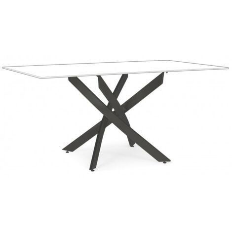 Base de table noire 160x90 cm en acier.