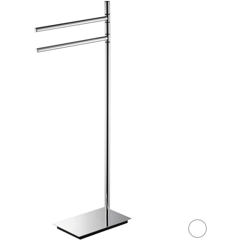 COLOMBO DESIGN Square piantana 87cm 2 porta salviette bianco opaco ...