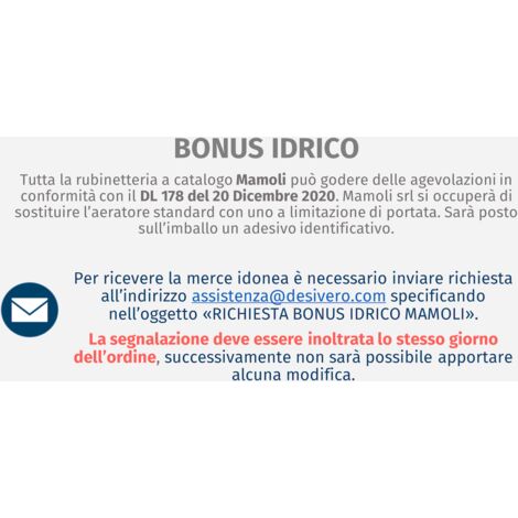 MAMOLI Logos miscelatore a due fori a parete per lavello codice prod ...