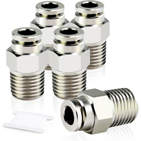 5 pièces 6mm Tube OD x 1/4 "BSP filetage mâle droit pousser pour ...