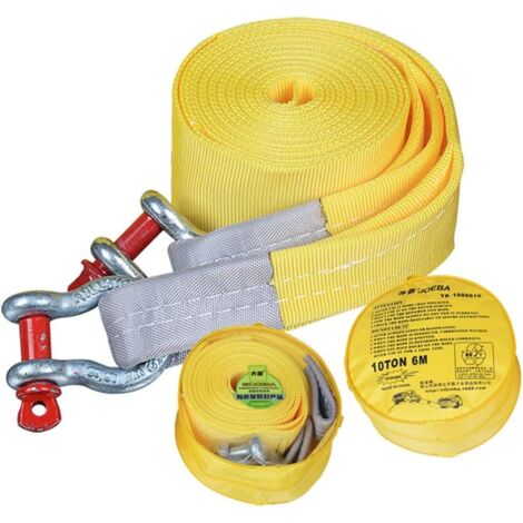 Sangle de Remorquage avec Sangle de remorquage 6 mètres 10 tonnes - Sac ...
