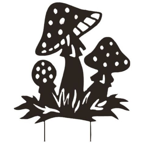 Jardinage créatif métal escamoté champignons pièces en fer, jardin ...