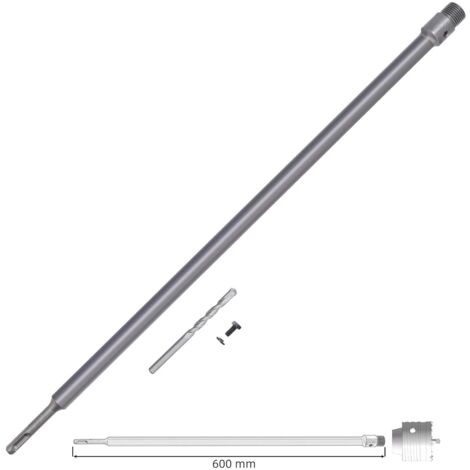 Rallonge pour scie cloche carbure SDS Plus, longueur 600 mm, filetage ...