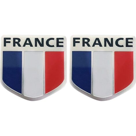 Sticker Autocollant De Voiture France, 2 Pcs Drapeau Français 3D ...