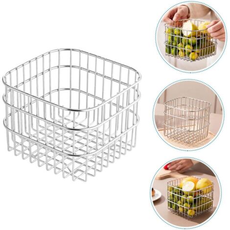 Panier de rangement en acier inoxydable paniers portion panier à ...