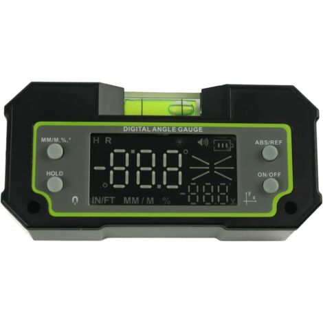 Inclinomètre à double axe avec base 4 x 90 ° - Rapporteur de données ...