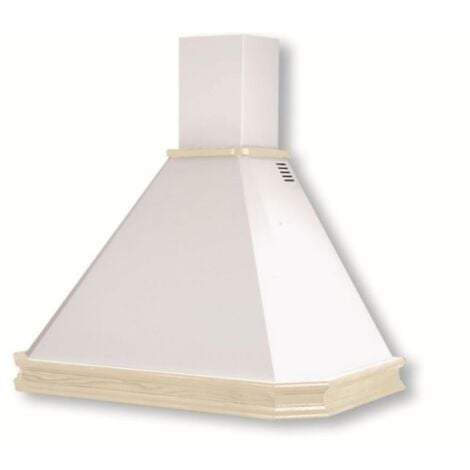 Campana rústica de pared en color crema texturado y blanco macizo ...