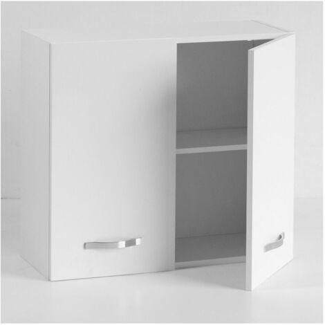 Mueble alto de cocina con 2 puertas en nogal antiguo 80x72H cm