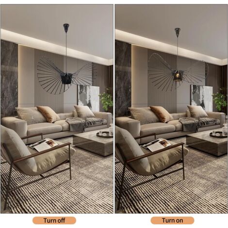 Lustre Vertigo Suspension Noir, Rétro Salon Lampe Suspension Vertigo ...