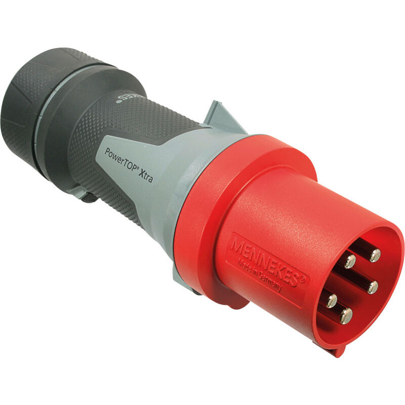 CEE Stecker 400V 63A 5-polig 6h rot Schraubanschluss IP44