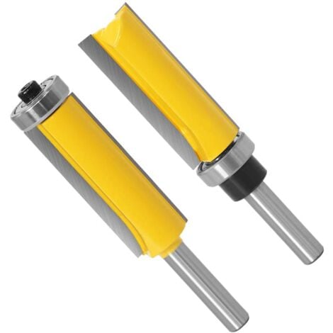 8mm Shank 2 pièces Extra Long Bearing Flush Trim Pattern Router Bit ...