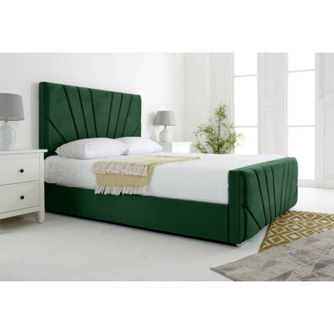 Scarlett Green Plush Velvet Single Bed Frame