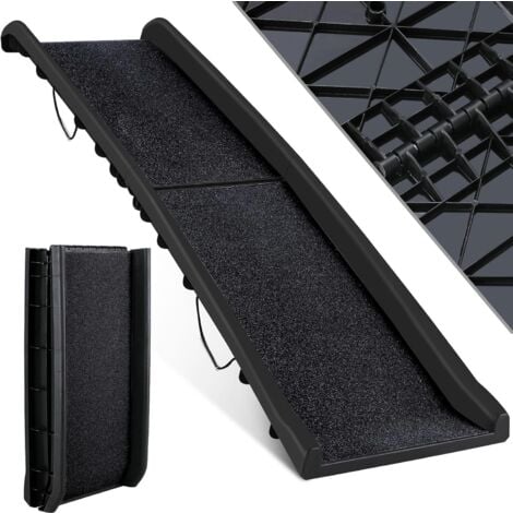 TLGREEN Hunderampe Klappbar, Hundetreppe, Hundeautorampe Anti-Rutsch für SUV, Kofferraumrampe ...