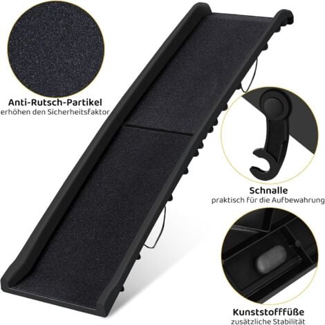 TLGREEN Hunderampe Klappbar, Hundetreppe, Hundeautorampe Anti-Rutsch für SUV, Kofferraumrampe ...
