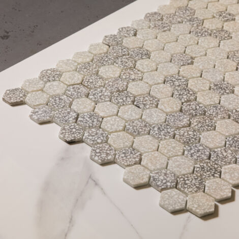 Mosaico in vetro pressato su rete per bagno e cucina 52 cm x 34 cm ...