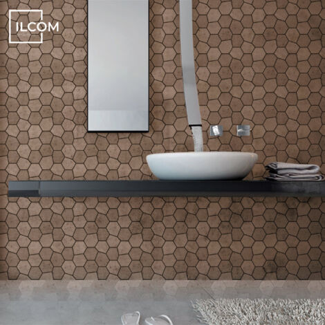 Mosaico in vetro pressato su rete per bagno e cucina 41 cm x 26 cm ...