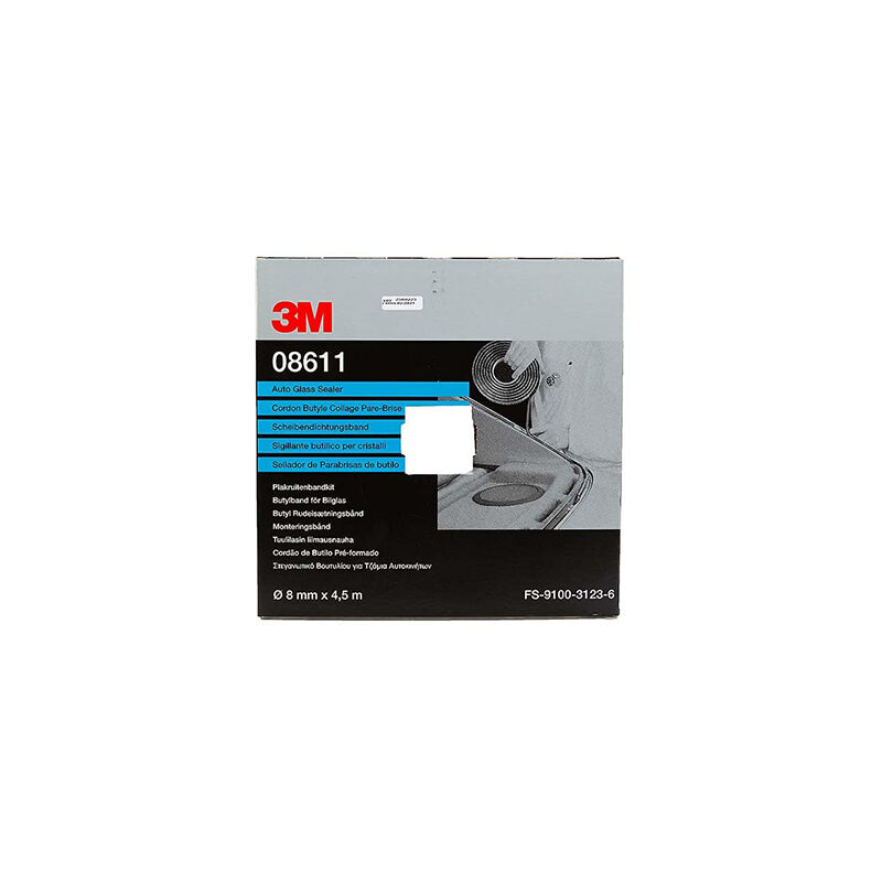 3M 8611 CORDOLO BUTILICO PER CRISTALLI NON STRUTTURALI