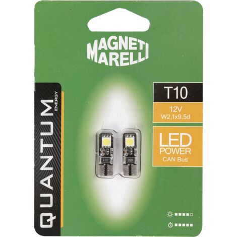Magneti Marelli T10 coppia di lampadine auto LED 2SMD 12V attacco W2,1X9,5d
