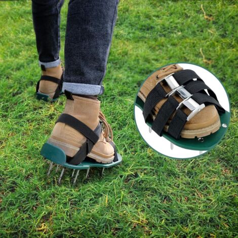 Gistuch Aérateur de pelouse manuel de taille universelle avec 2 sangles ...