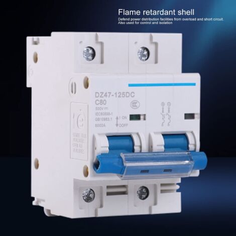 Disjoncteur, Disjoncteur Miniature DC 1000V 125A Protection contre les Courts-circuits pour ...