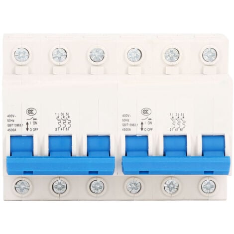 Disjoncteur double puissance, Rail de guidage DIN, Micro verrouillage 3P + 3P 6000A, commutateur ...