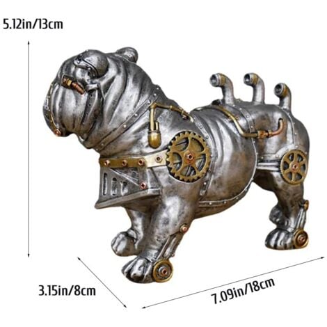 Statue de Résine de Chien, Statue Mécanique en Résine de Chien Punk ...