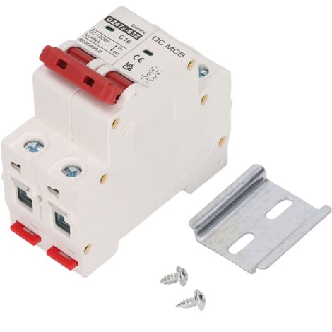 Mini disjoncteur 2P avec interrupteur de protection contre les surcharges sur rail DIN pour ...
