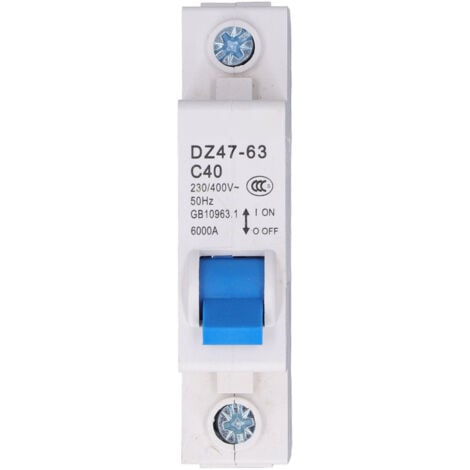 Disjoncteur miniature 1P isolateur de courant résiduel montage sur rail DIN 230V 400V 40A DZ47 ...