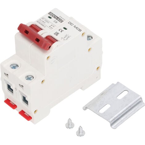 Disjoncteur Miniature DC 2P capacité de rupture 6000A Mini disjoncteur 6A pour système solaire ...