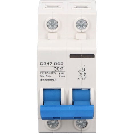 Disjoncteur CC photovoltaque 2P Commutateur de protection contre les surcharges haute ...