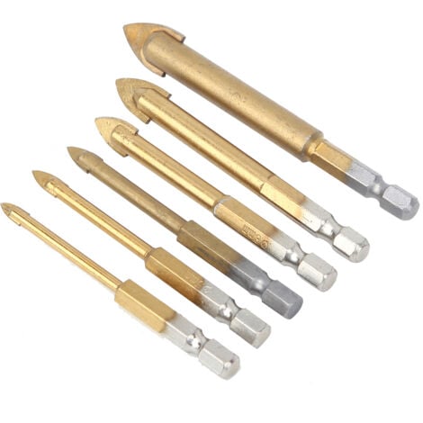 Foret Carrelage Lot de 6 Forets de Forage pour Carrelage et Verre à ...