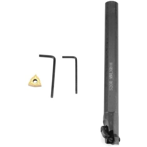 Outil de tournage de tour, 20x200mm S20R-MWLNR08 CNC Outil de tournage Support de barre d ...