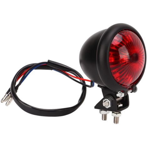 Feu arrière LED rond rétro pour moto, feu de freinage universel pour ...