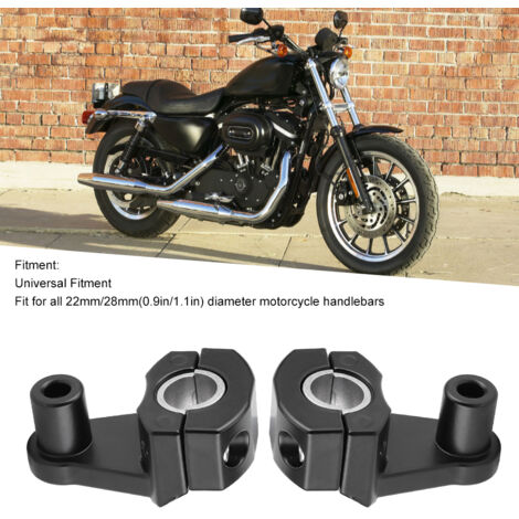 2 pièces 22mm/28mm universel pivotant moto guidon Riser support pince ...