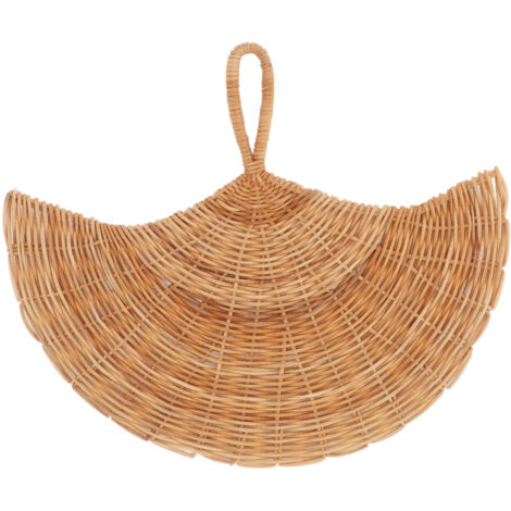 Décoration murale en éventail en rotin de style européen du nord tissé ...